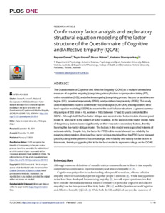 Confirmatory factor analysis and exploratory structural equation modeling of the factor ...